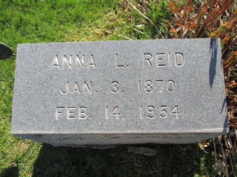 Anna L Shaler Reid 1870 1954 Find A Grave Memorial