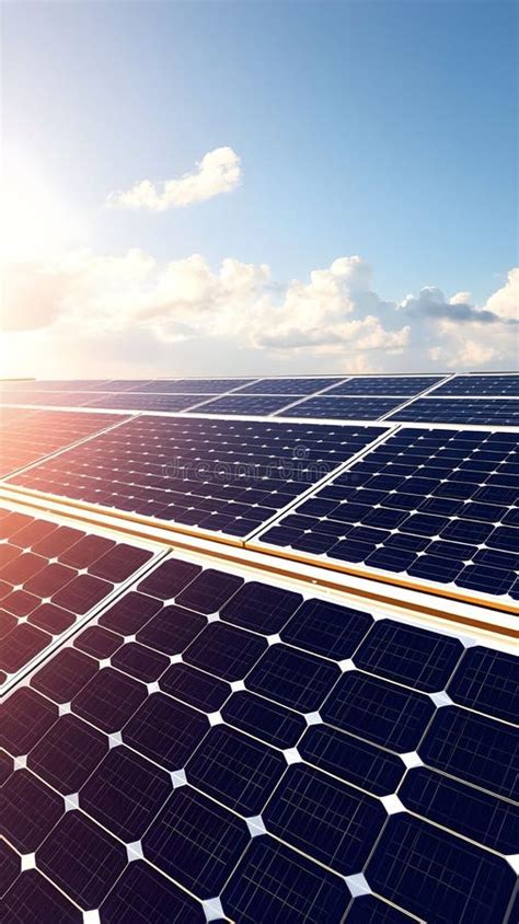 A Detailed Illustration Of A Solar Panel Array Stock Illustration
