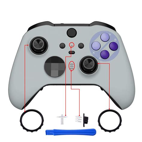 Extremerate Grip Front Shell Foggy Clear Black Faceplate For Xbox One