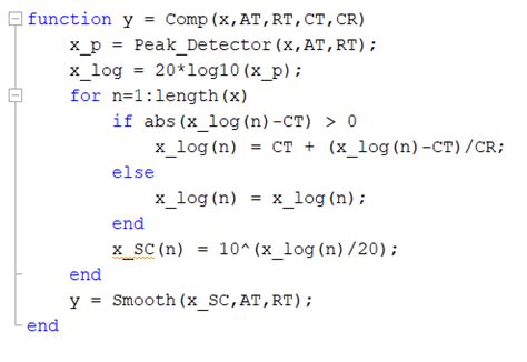 Matlab Implementation Of Dynamic Range Compressor