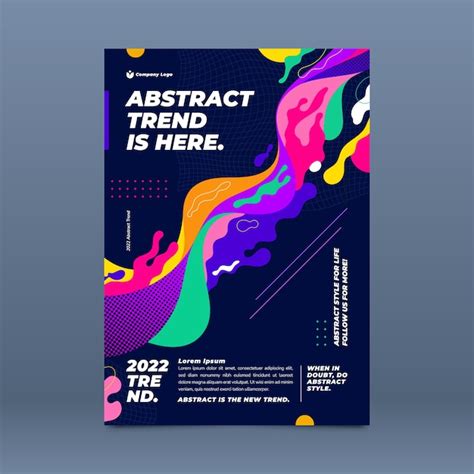 Premium Vector Hand Drawn Abstract Poster Template