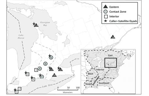 Pseudacris Crucifer Sampling Map Across The Southwestern Ontario