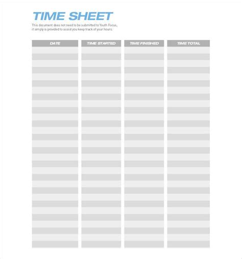 60 Sample Timesheet Templates PDF DOC Excel Free Premium Templates