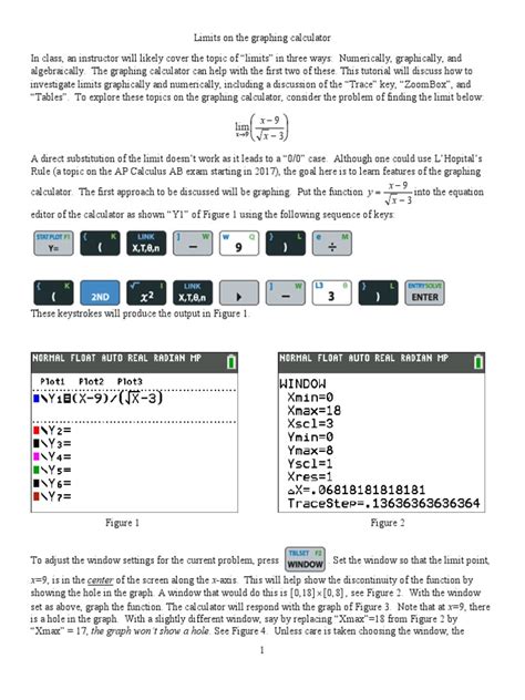 Chapter 1 Limits On The Graphing Calculator Download Free Pdf Function Mathematics Sequence