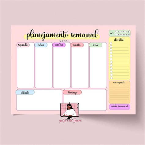 Kit Planner Semanal Candy Planejamento Bloco Weekly Shopee Brasil