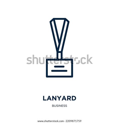 Lanyard Icon Business Collection Thin Linear Stock Vector Royalty Free 2209871759 Shutterstock
