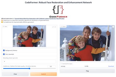 Facial Image Restoration With Codeformer