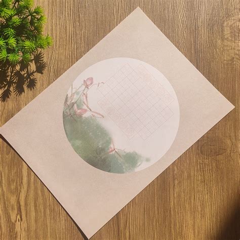 A4田字格硬笔钢笔书法作品专用纸学生比赛创作练习纸复古风格a104 虎窝淘