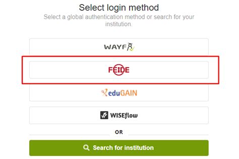 Feide Authentication Service Centre