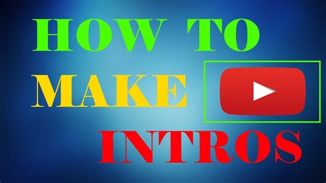How To Make Intro For Youtube Simple Steps YouTube