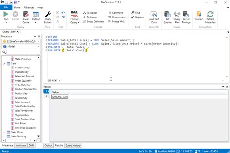 Writing DAX Queries DAX Studio
