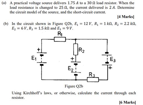 solved a a practical voltage source delivers 1 75 a to a
