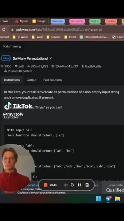 Myroslav Toloshnyi On Linkedin Nodejs Javascript Codewars Frontend Challenge Code