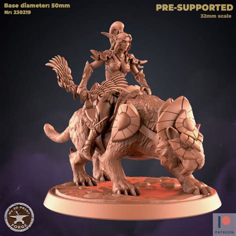 Download Night Elf Huntress On Nightsaber Da My3dprintforge