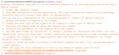 Mat File Logging On Sd Card For Px4 Autopilots Matlab And Simulink Example