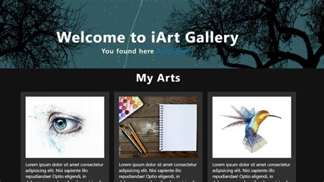 How To Add Parallax In Website Using Html And Css No Javascript Simple Iart Gallery Website