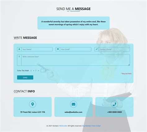 Kontact Responsive Html5 Ajax Contact Form By Mgscoder Codecanyon