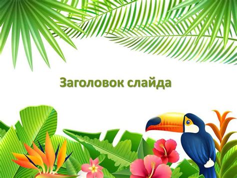 Тропический ландшафт красивый шаблон для оформления презентации Powerpoint Powerpoint