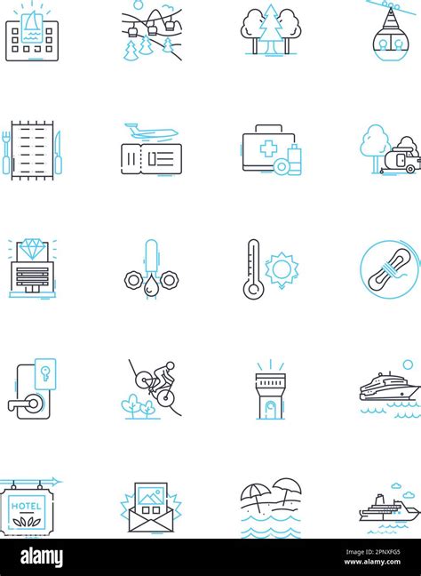 Employment Journeys Linear Icons Set Career Job Resume Interview