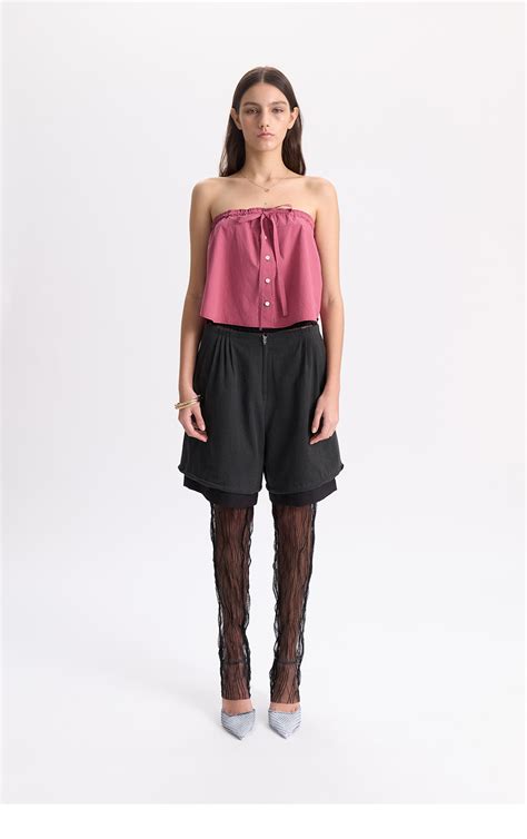 경 미니 셔츠 스커트 핑크 Gyeong Kream