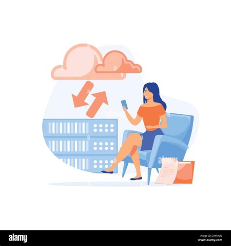 Cloud Storage Concept Digital Hosted Storage Database Security Data Infrastructure Service