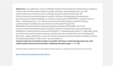 Fatal Error On Actionfactory Class · Issue 999 · Woocommerceaction Scheduler · Github