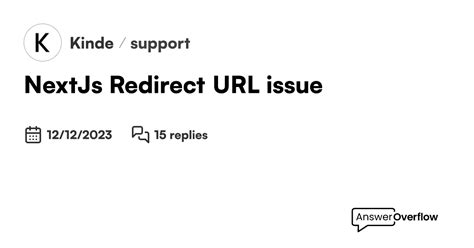 Nextjs Redirect Url Issue Kinde
