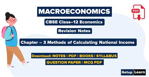 2022 Methods Of Calculating National Income Class 12 Notes Pdf
