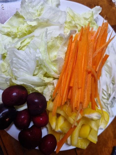 🥘🍳 바질 페스토 새우 파스타 양상추 양배추 당근 파프리카 체리샐러드 꿀팁 캐시피드