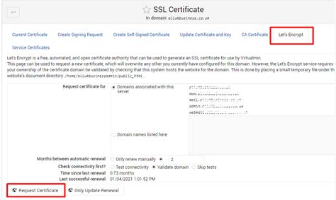 How To Install Free SSL In Webmin SeekaHost