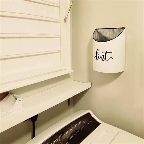 diy lint container bin laundry room makeover laundry room room makeover