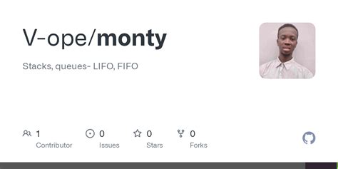 GitHub V Ope Monty Stacks Queues LIFO FIFO