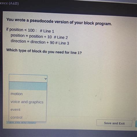 You Wrote A Pseudocode Version Of Your Block Program