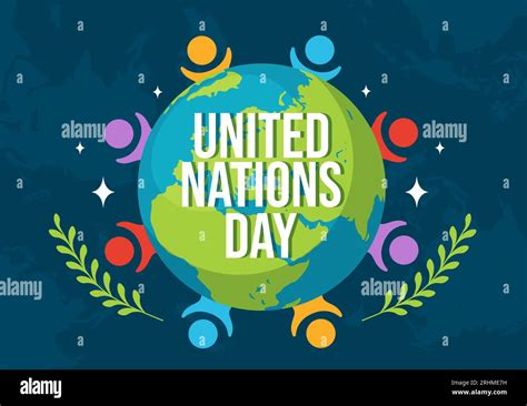 United Nations Day Celebration Vector Illustration On 24 October With