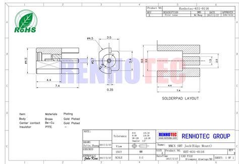 Waterproof Industrial Aviation RF Connectors Electronic Components