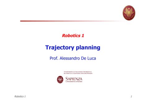 Robotics 1 Trajectory Planning