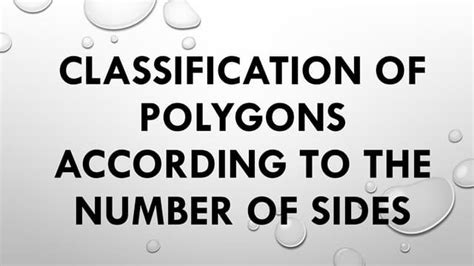 Classification Of Polygons According To The Number Of Sides And If It Is Convex And Concave