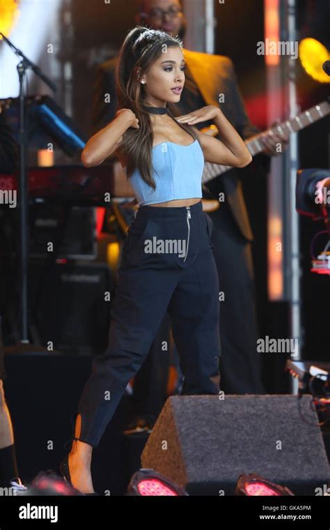 Ariana Grande Seen Performing On Jimmy Kimmel Live Featuring Ariana