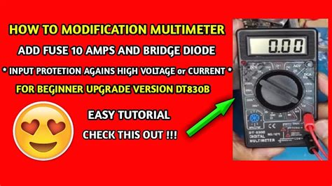 How To Modification Multimeter For Beginner Add Fuse Amps And Bridge Diode Input Protection