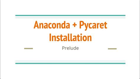 Anaconda Pycaret Installation Powerbi Edition Youtube
