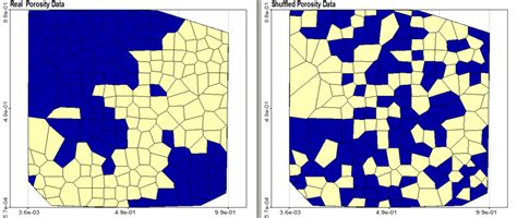 Visualization Of Data Using Voronoï Polygons Left Real Porosity Data Download Scientific