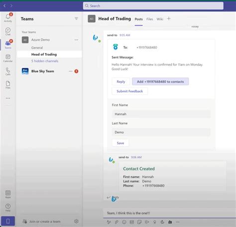 Bandwidth Send To App Adds Sms Text Messages To Microsoft Teams Tom Talks