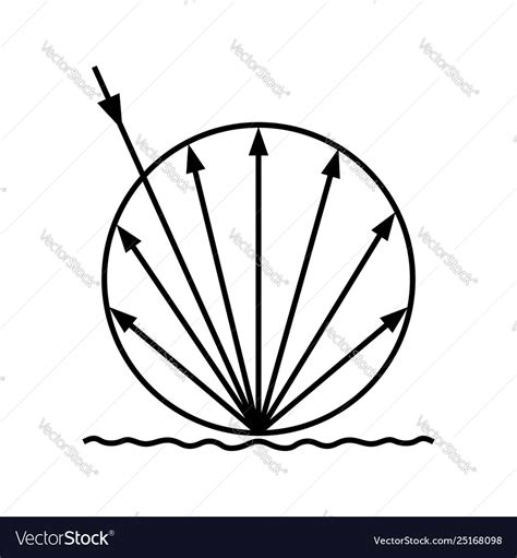 Diffuse Reflection Diagram Royalty Free Vector Image