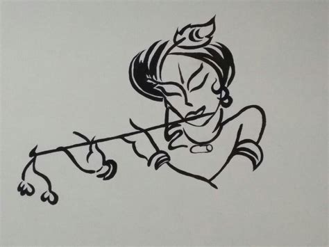 Krishna Sketches Wall Painting Painting