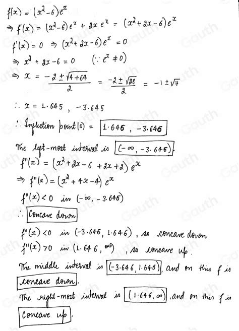 solved determine the intervals on which the given function is concave
