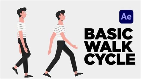 Easy 2d Character Walk Cycle Animation After Effects No Plugins Animation Tutorial