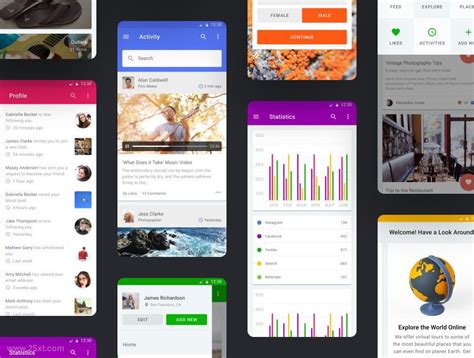Android Material设计风格的app设计规范模板 25学堂