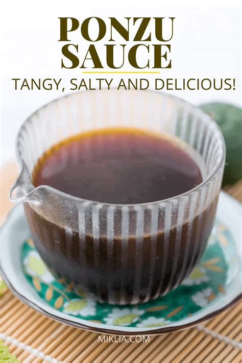 Ponzu Sauce Japans Famous Citrus Soy Sauce Recipe Sake Sauce
