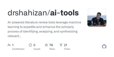 Github Drshahizanai Tools Ai Powered Literature Review Tools
