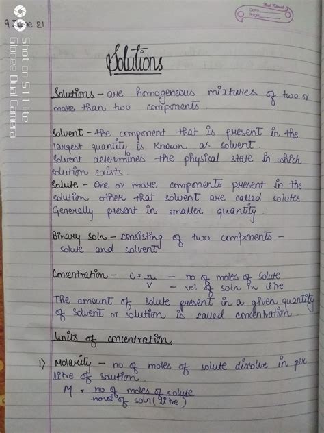 Class Chemistry NCERT Handwritten Notes Chapter Solutions Chemistry Notes Science